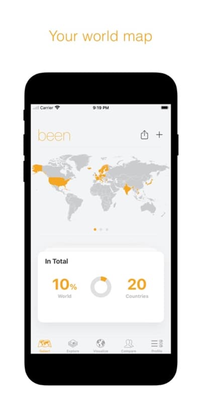 Been app review: a beautifully designed app to track where in the world ...